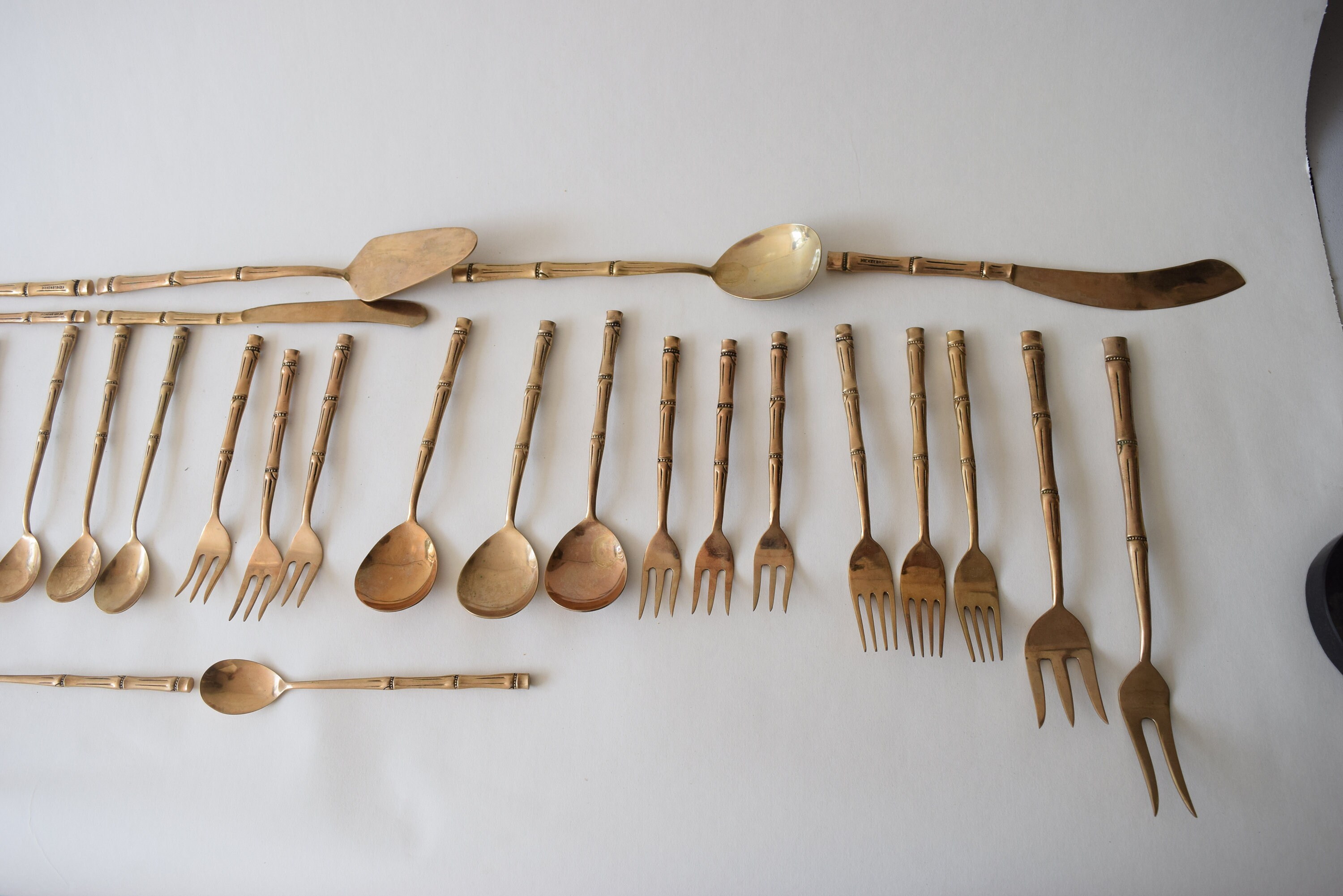 Nickel Bronze Mid-century Flatware Set - Etsy