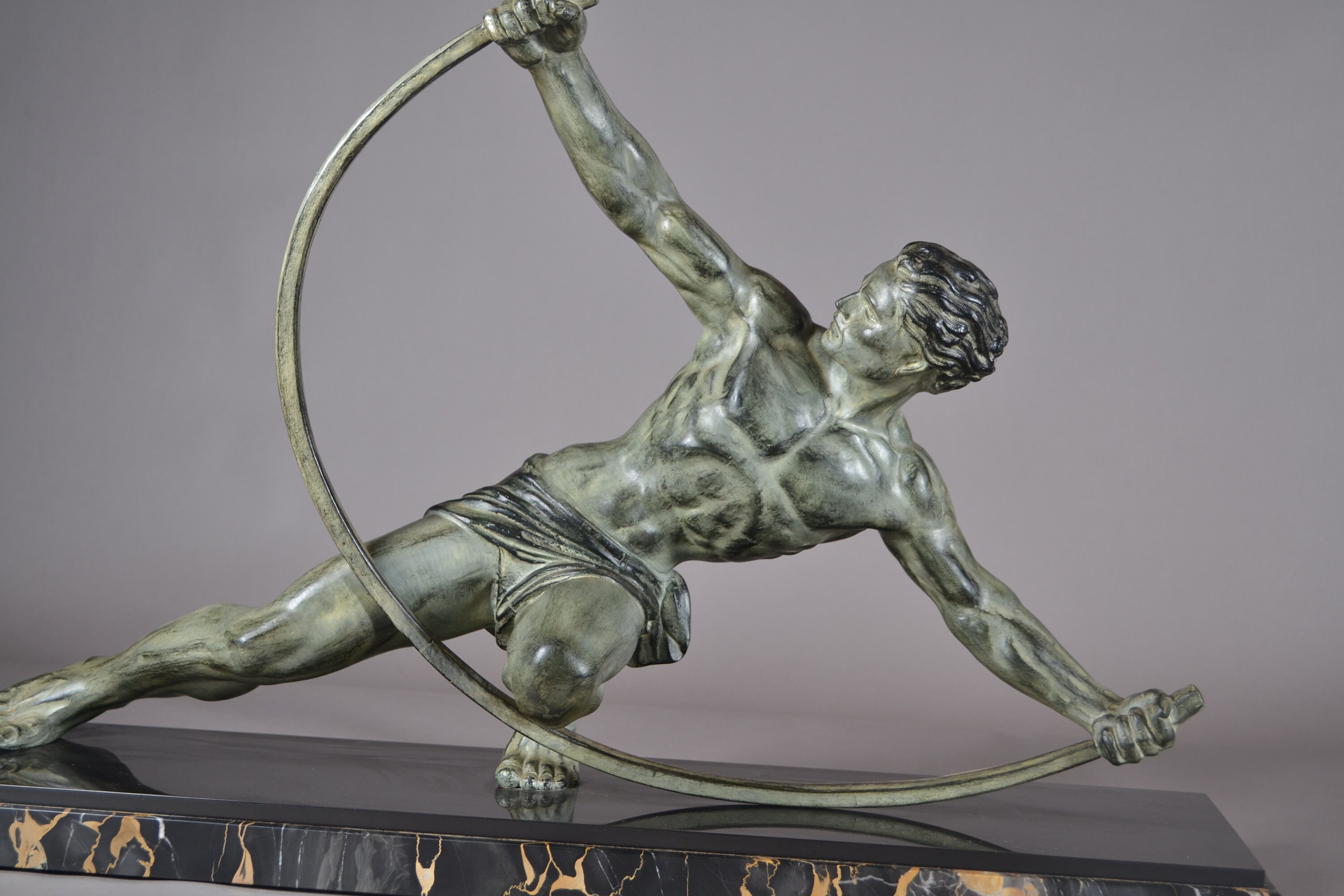 Large Art Deco Sculpture bending Man 1930s - Etsy