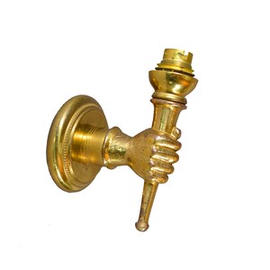 Andre Arbus Bronze Wall Scone Fist Holing Torch 1930s - Etsy