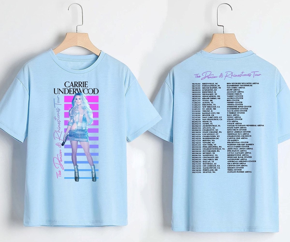 Carrie Underwood Tour 2023 Shirt, 2023 Carrie Underwood The Denim ...