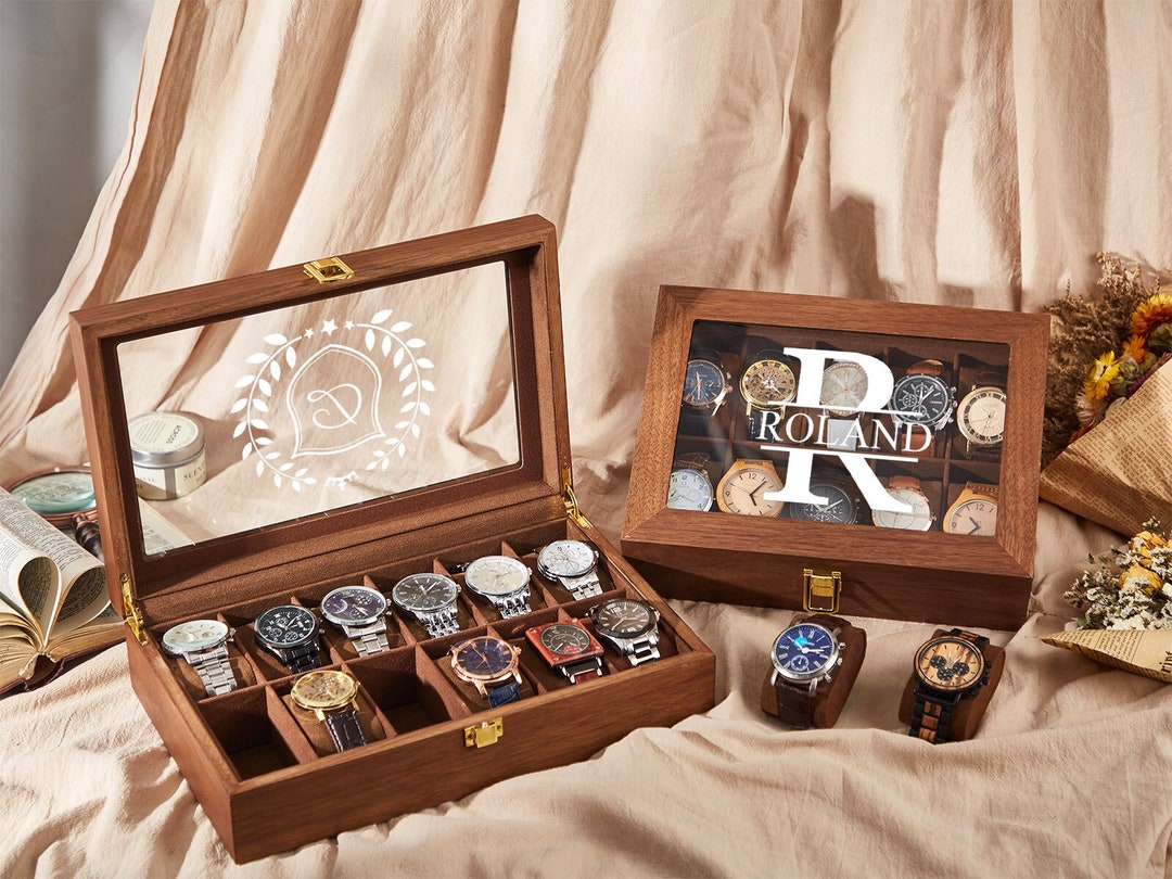 Custom Watch Storage Case,wood Watch Box for Men,watch Box With Name ...