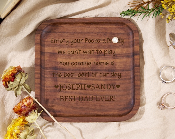 Bundle Custom Empty Your Pockets Daddy Svg, Personalized Valet Tray for ...