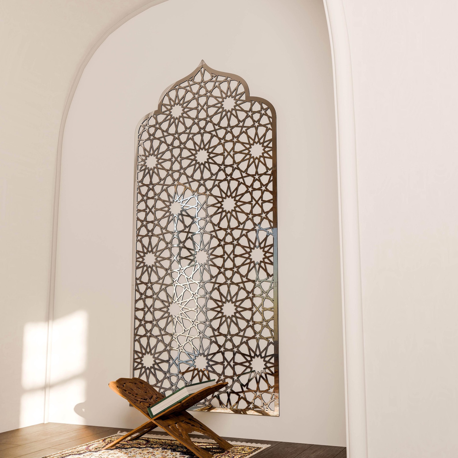 Wooden Mihrab Islamic Wall Art Mehraab for Prayer Room Decor Moroccan ...