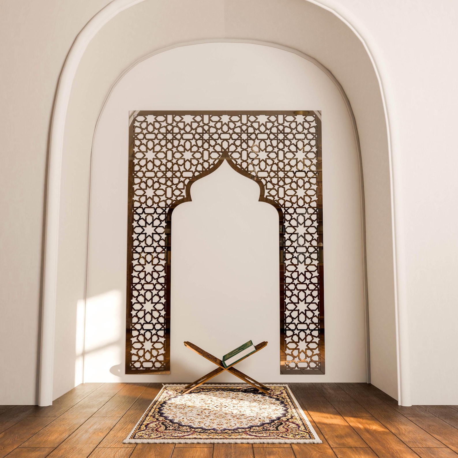 Mihrab Islamic Wall Art Muslim Prayer Room Moroccan Wood Decorative ...