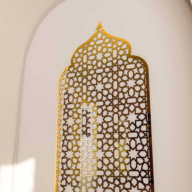 Mihrab Islamic Wall Art Moroccan Wood Mehraab Panel for Muslim Prayer ...