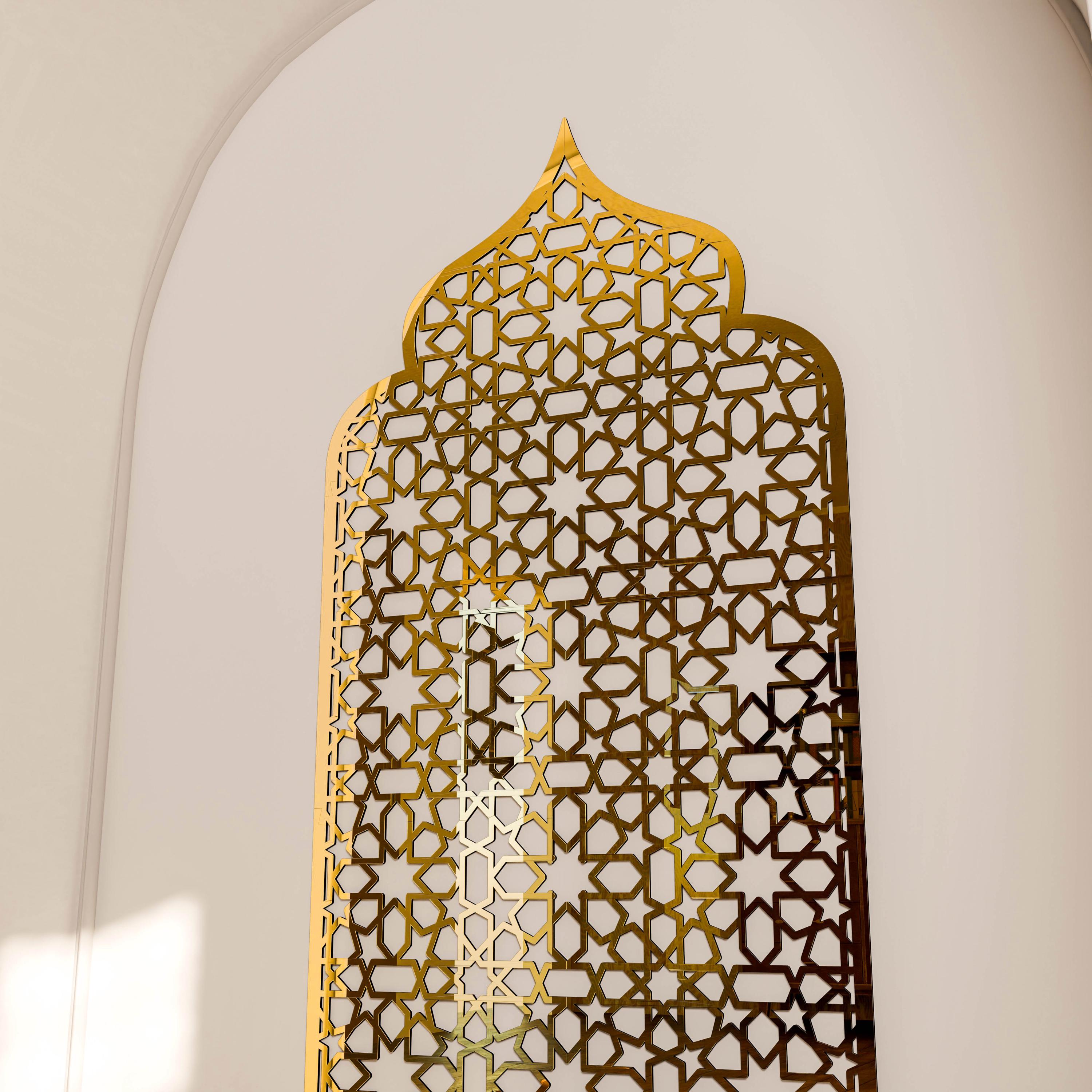 Mihrab Islamic Wall Art Moroccan Wood Mehraab Panel for Muslim Prayer ...