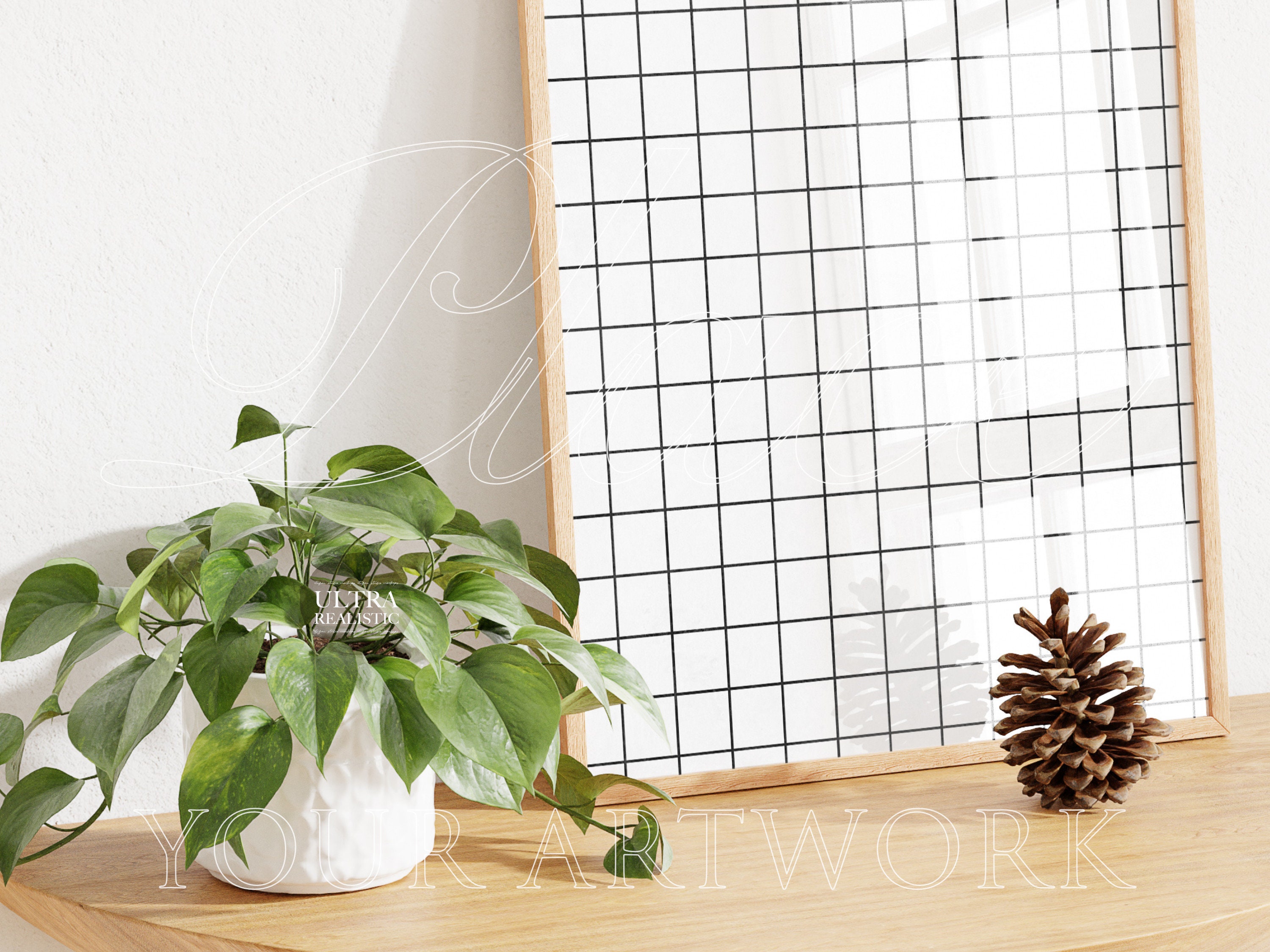 5x7 Poster Mockup DIN A Vertical Frame Mockup Oak Wooden - Etsy