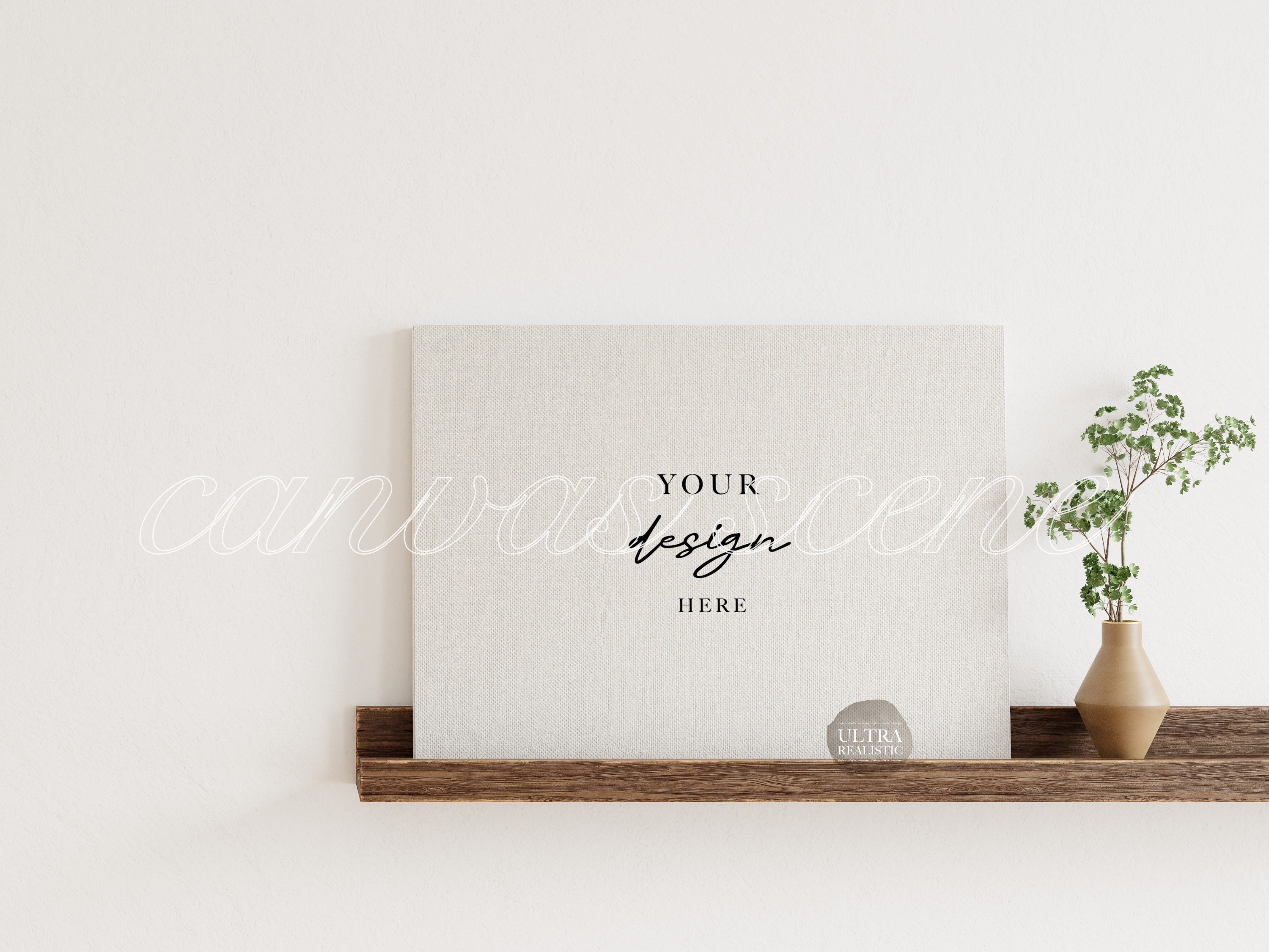 4x3 Horizontal Cotton Canvas Frame Mockup, Canvas Mockup on Picture ...