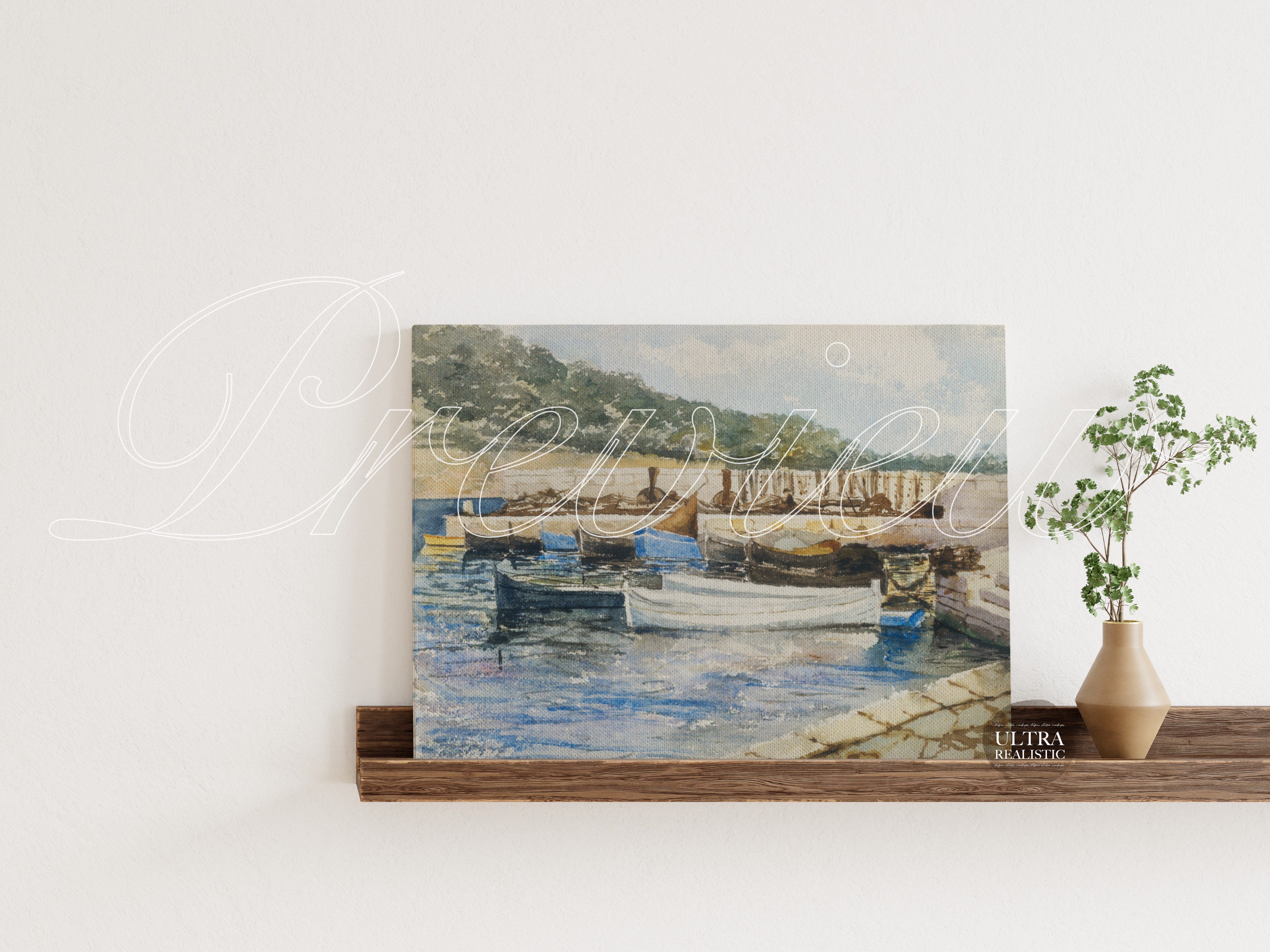 4x3 Horizontal Cotton Canvas Frame Mockup, Canvas Mockup on Picture ...