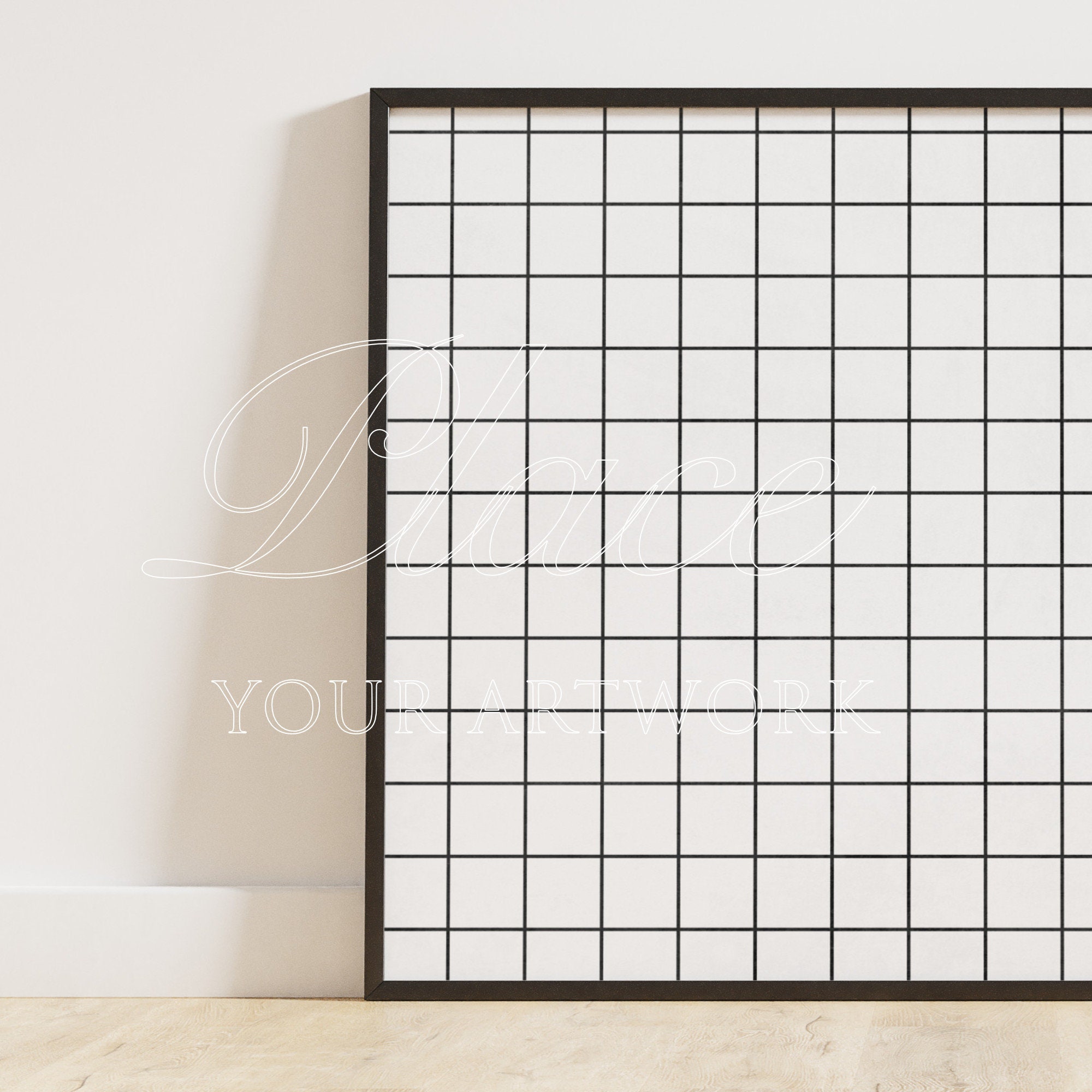 7x5 Black Frame Mockup for Wallpaper Art, Horizontal Frame Mockup ...