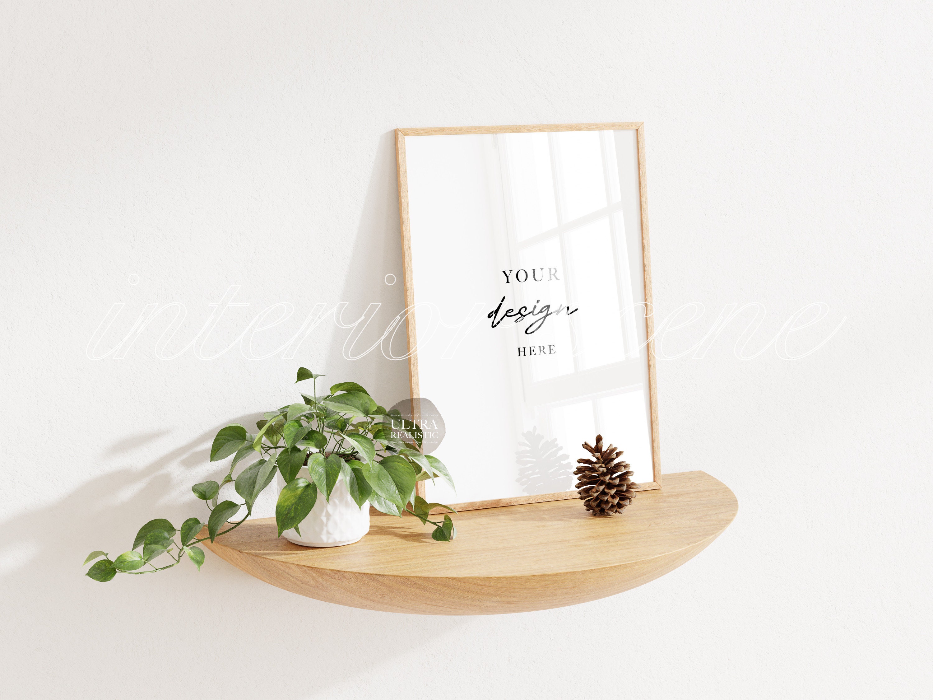 5x7 Poster Mockup DIN A Vertical Frame Mockup Oak Wooden - Etsy