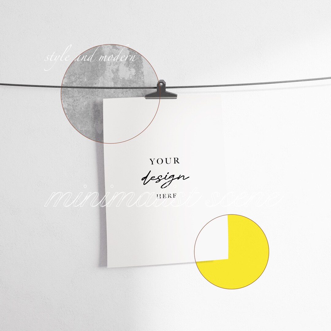 Single Poster Mockup, Minimalist Poster Mockup, Vertical 5x7 Poster ...