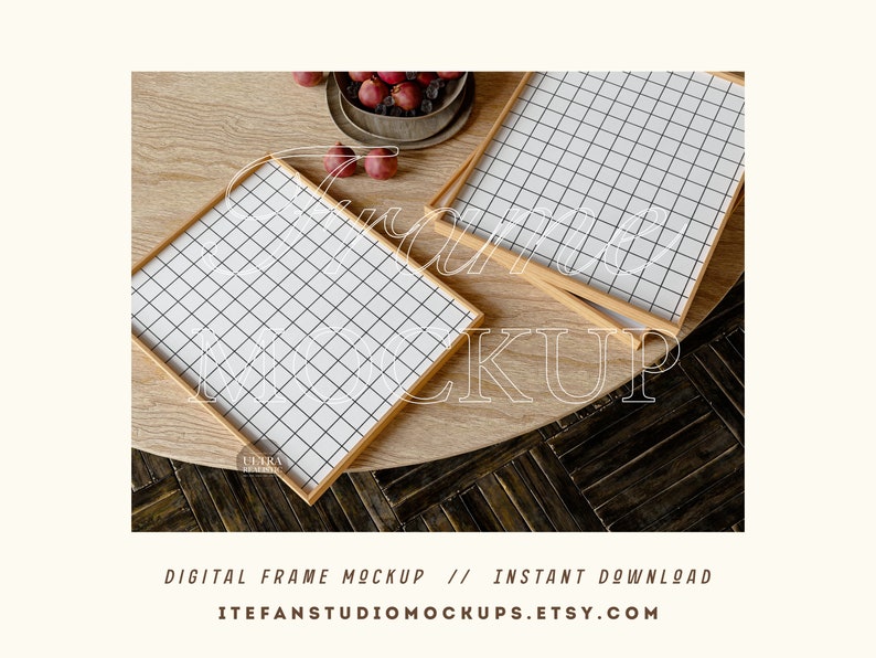 4x5 Ratio Frame, Light Wood Frame Mockup, Printable Art Display, Wall ...