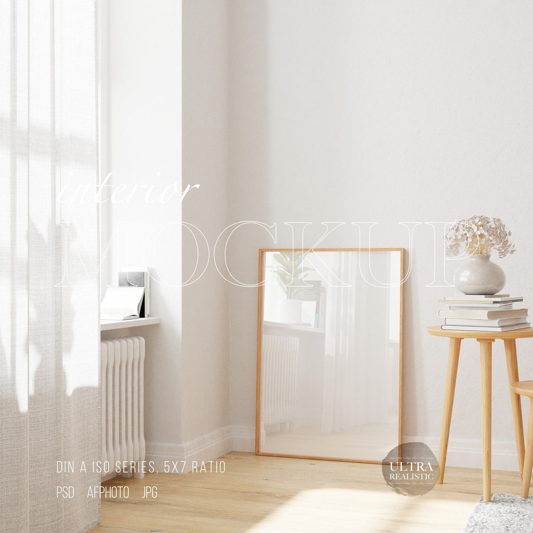 Tall Poster Mockup DIN A Vertical Frame Mockup Oak Wooden - Etsy