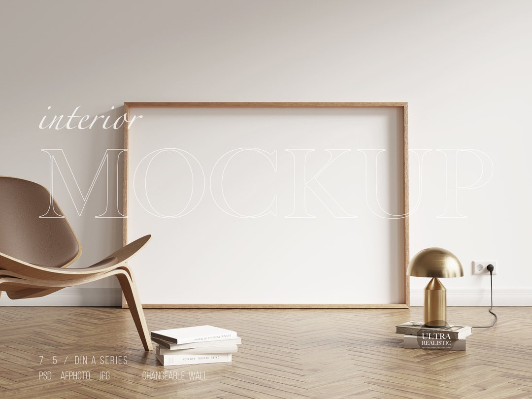 Tall Frame Mockup DIN A, 7x5 Horizontal Frame Mockup for Printable ...