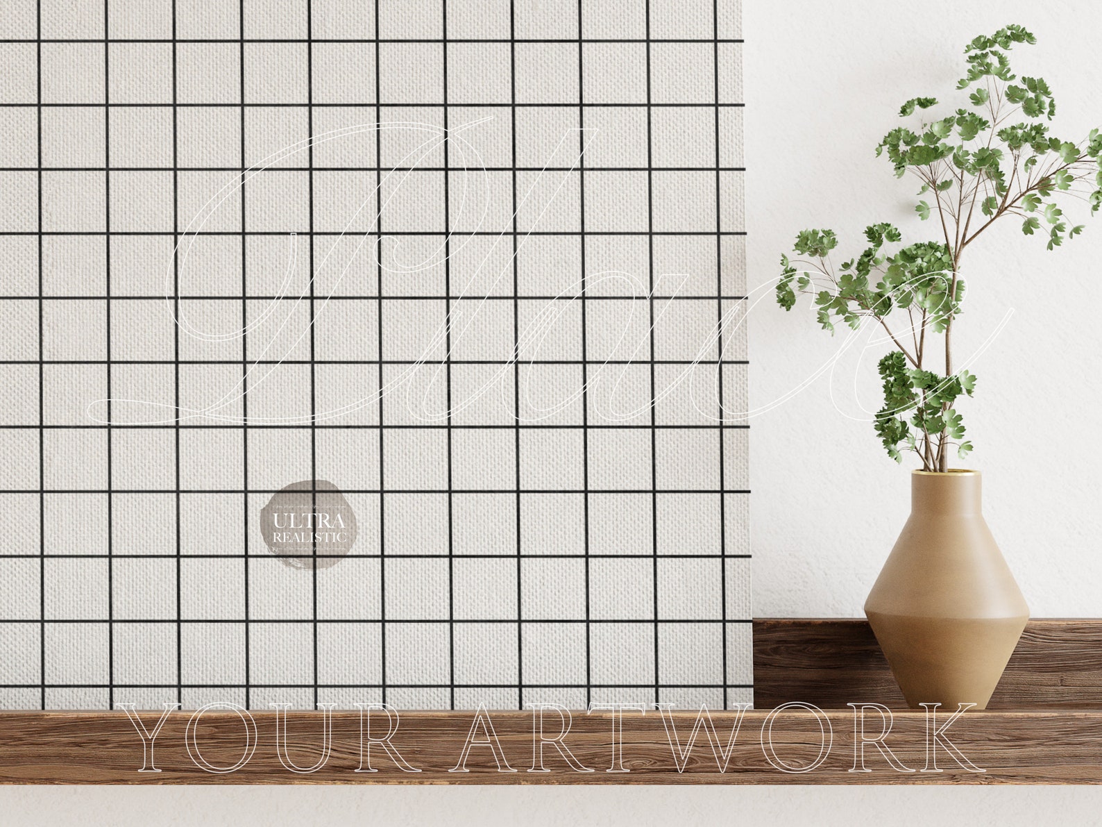 4x3 Horizontal Cotton Canvas Frame Mockup, Canvas Mockup on Picture ...