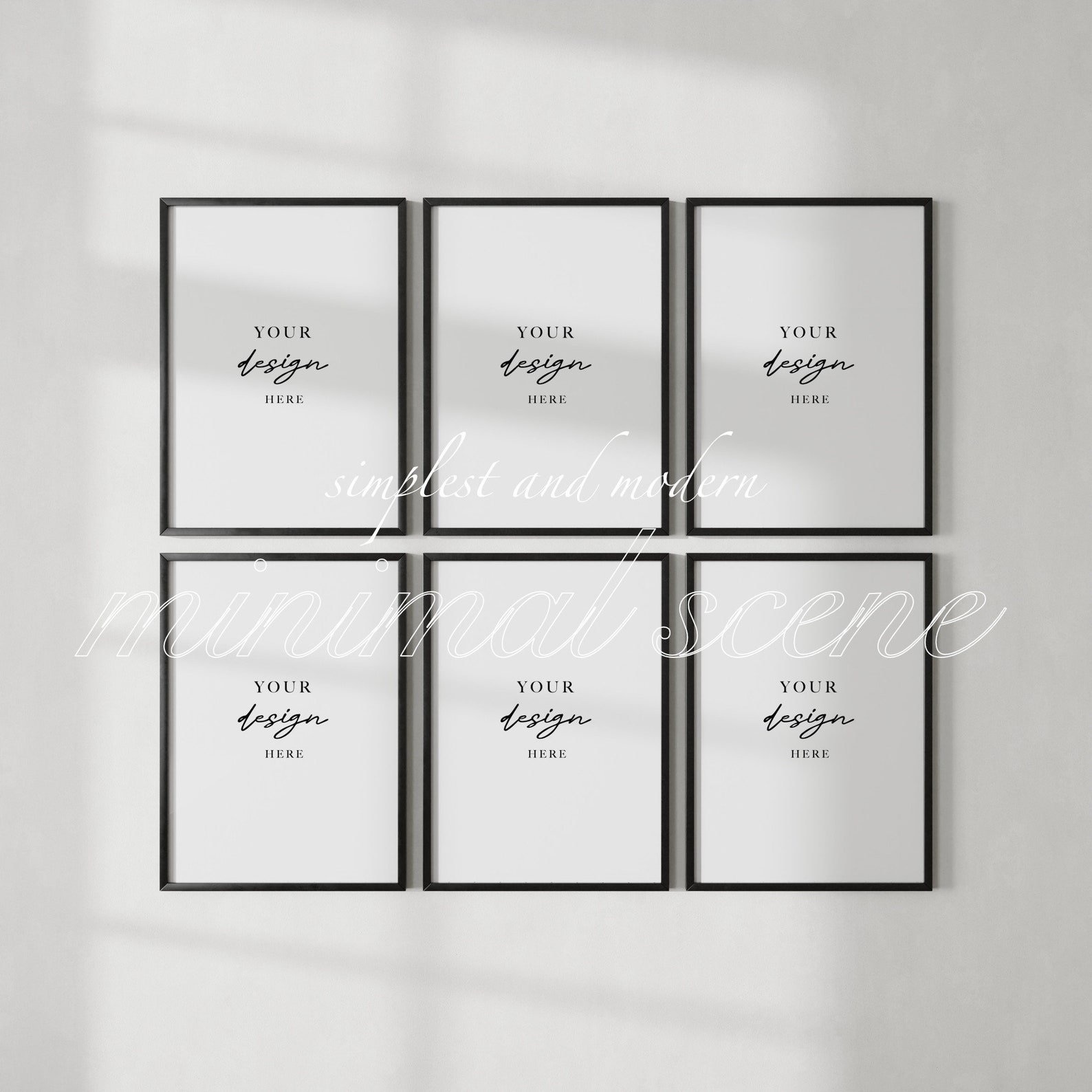 Six Vertical Frame Mockup, Set of Six Frame Mockups Bundle, 6 Frames ...