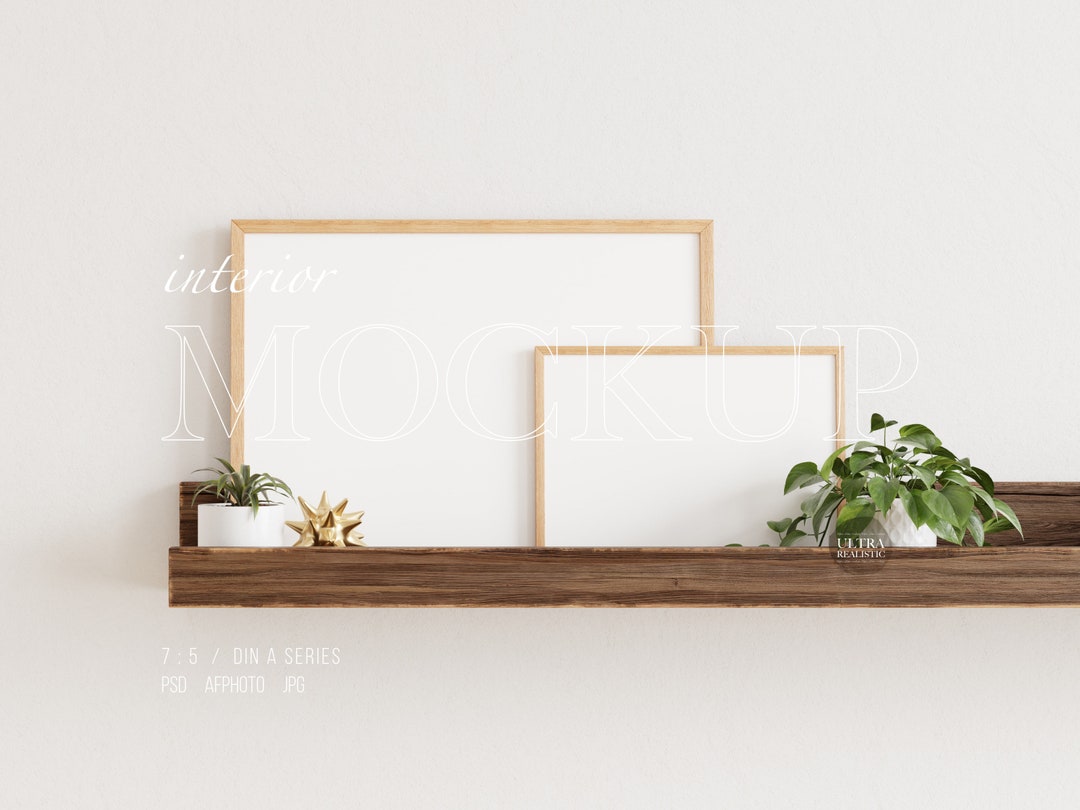 Horizontal Mockup Frame for Prints and Photography, 7x5 Ratio ISO DIN A ...