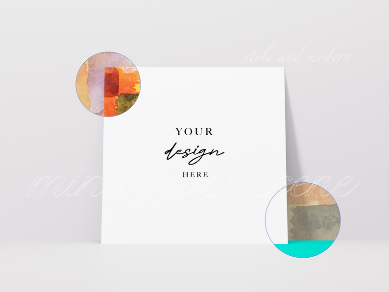 Square Poster Mockup 10x10 Simple Poster Display Mockup - Etsy