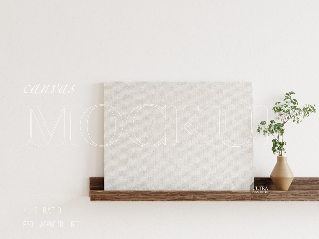 4x3 Horizontal Cotton Canvas Frame Mockup, Canvas Mockup on Picture ...