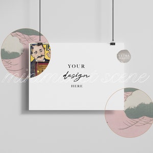 A4, A3 Poster Mockup, 7x5 Minimal Wall Art Display Mockup, Modern ...