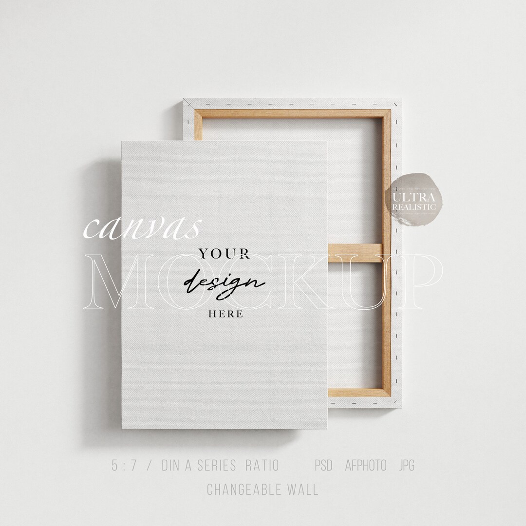 Cotton Canvas Mockup, Vertical Minimalist Frame Mockup, Natural Light ...