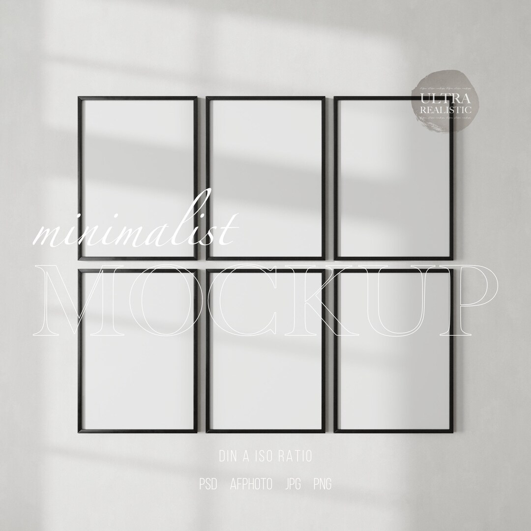 Six Vertical Frame Mockup Set of Six Frame Mockups Bundle 6 - Etsy