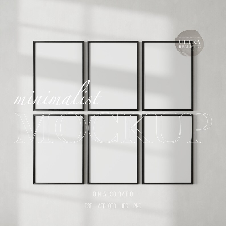 Six Vertical Frame Mockup Set of Six Frame Mockups Bundle 6 - Etsy