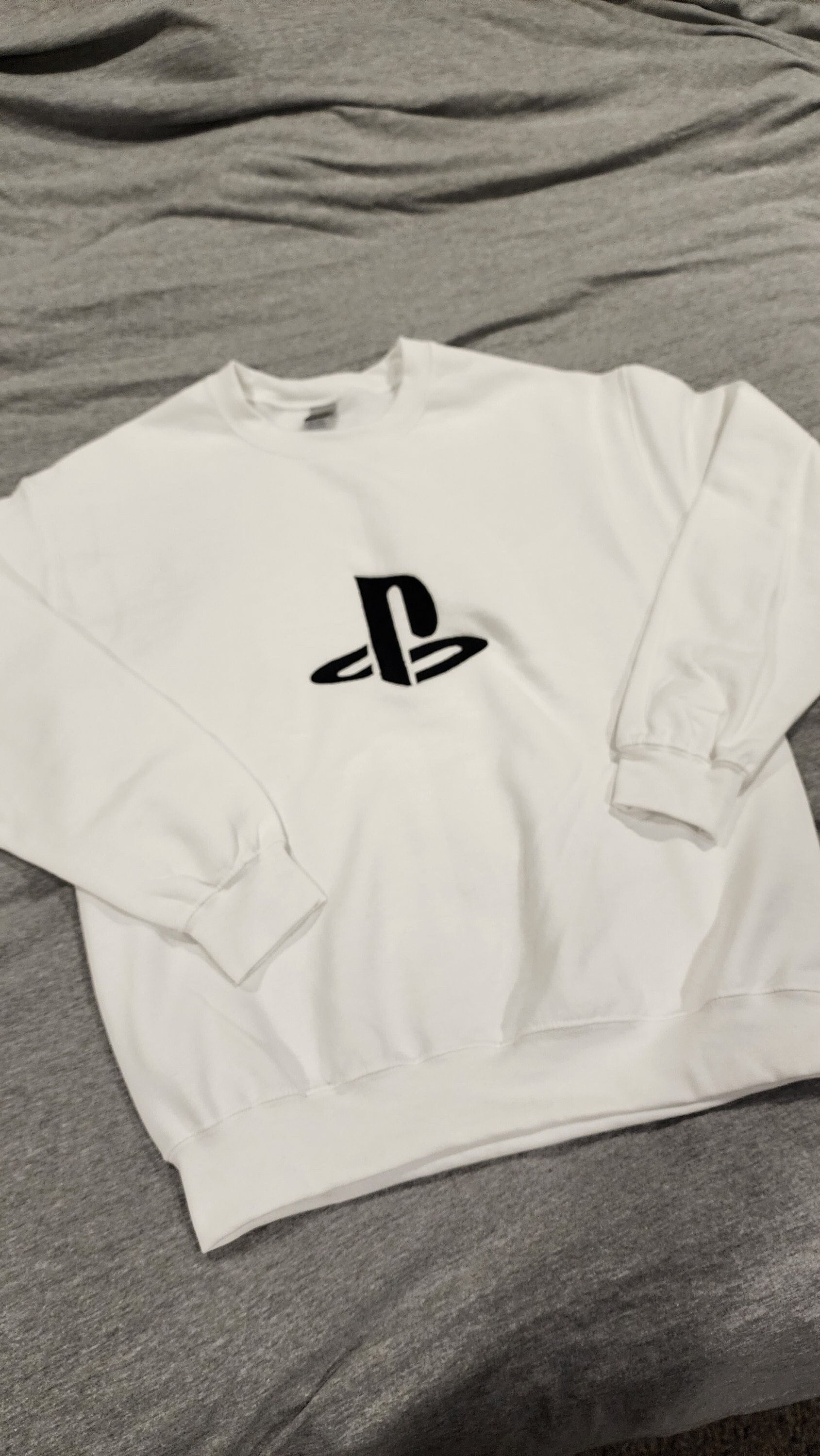 Playstation Logo Embroidery Sweatshirt - Etsy