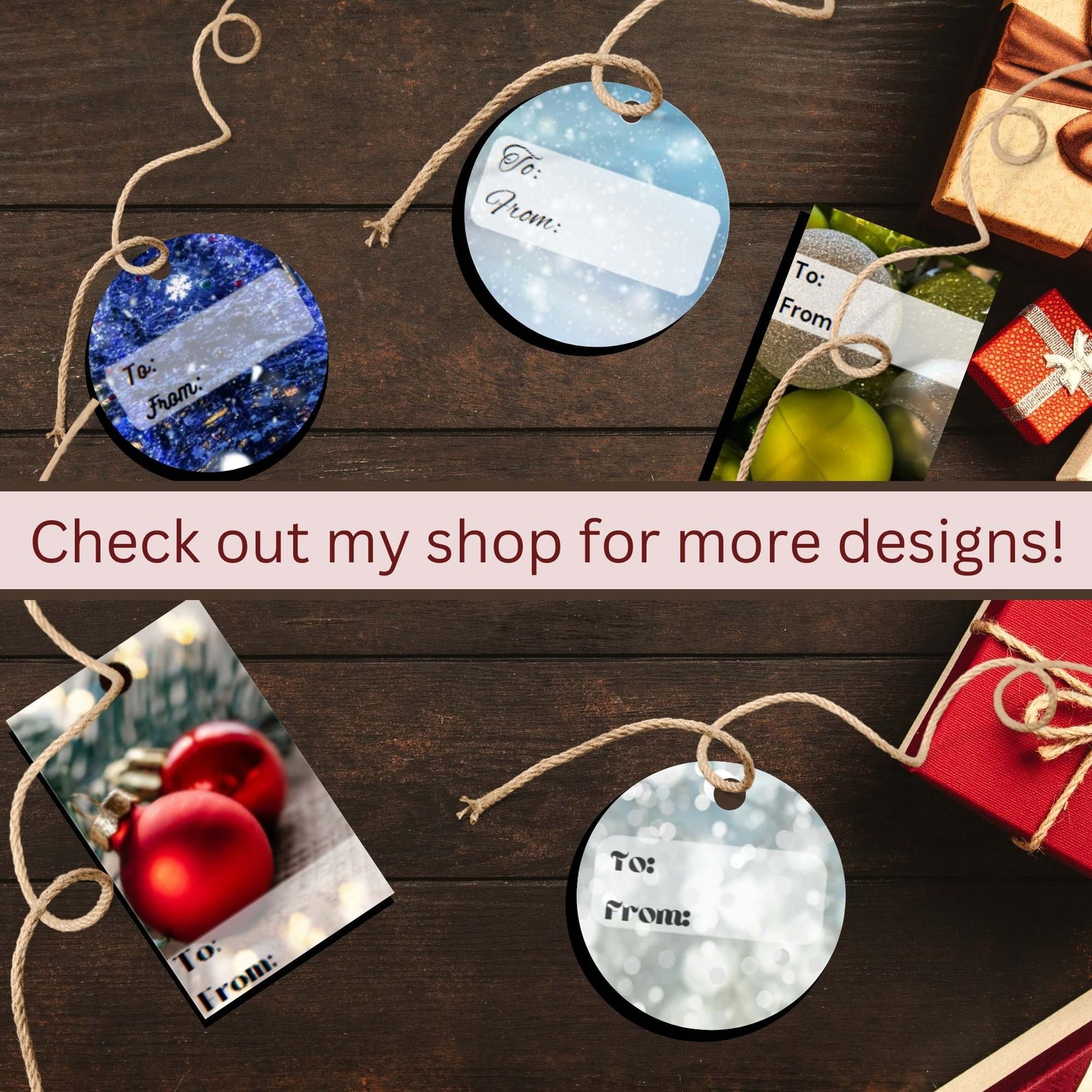 Christmas Gift Tag, Printable Christmas Gift Tags, Digital Gift Tags ...