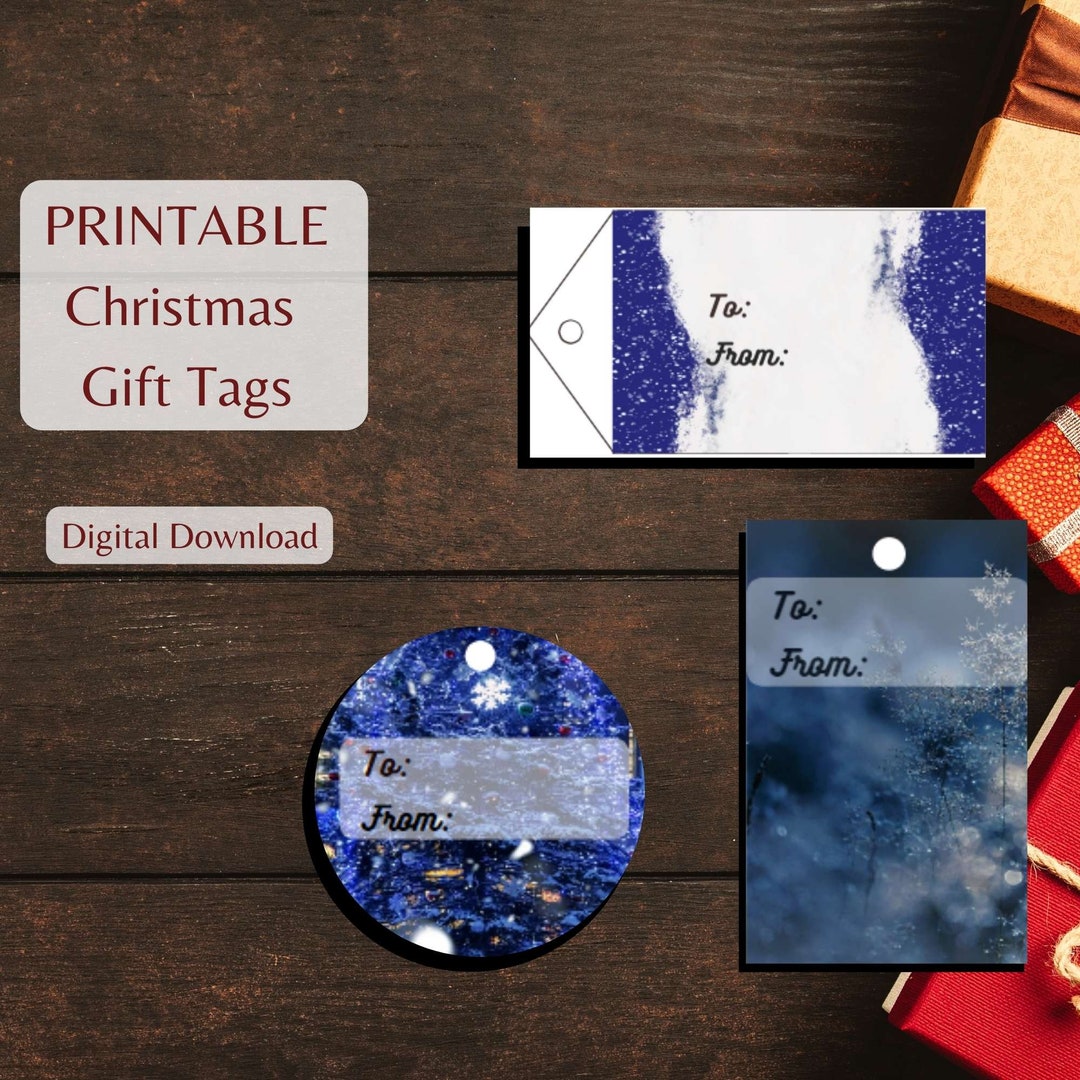 Christmas Gift Tag, Printable Christmas Gift Tags, Digital Gift Tags ...