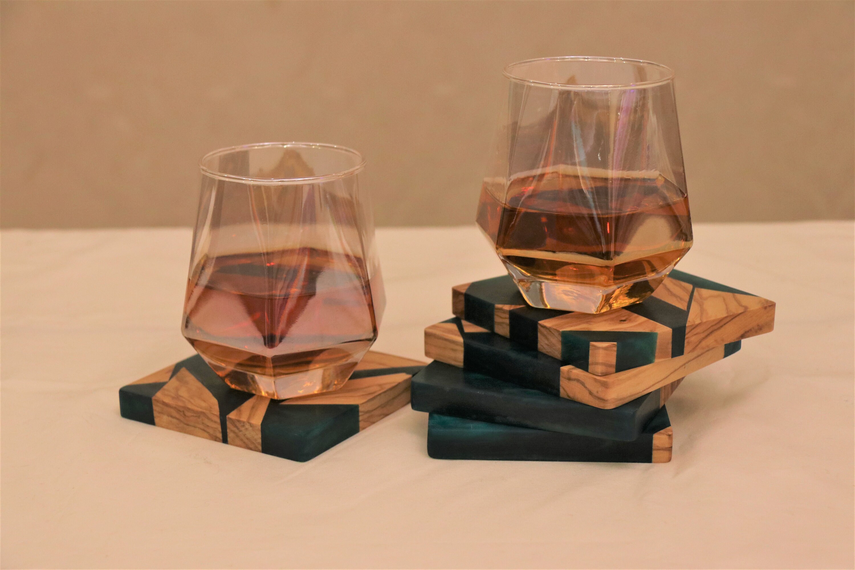 Epoxy Resin Coasters, Wood Coasters, Handmade Coaster, Handcrafted ...