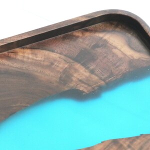 Rectangle Resin Walnut River Tray,resin Charcuterie Board,walnut Resin ...