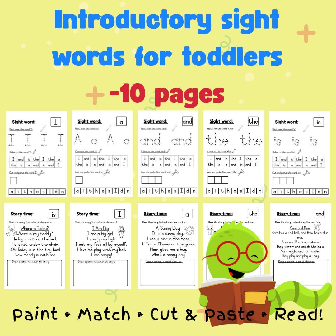 Toddler Sight Words Activity Pack: Learn to Read Mini Stories (PDF ...