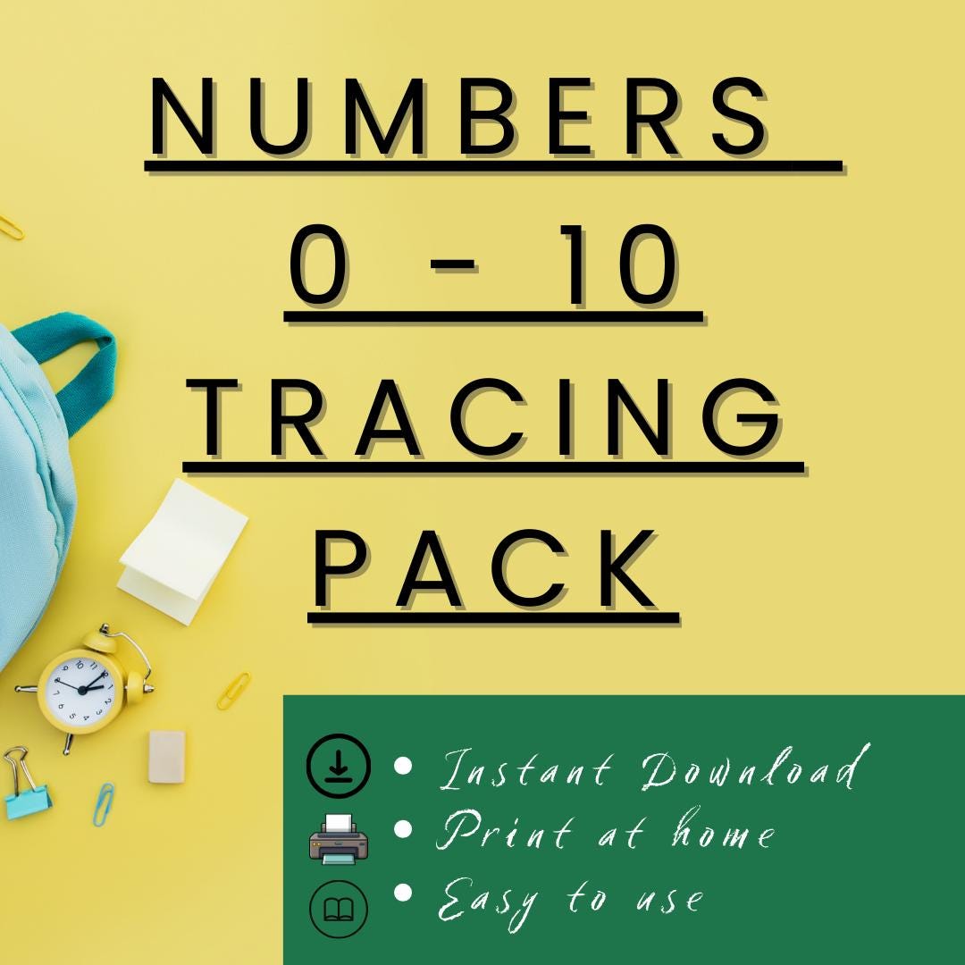 Numbers 0-10 Tracing Worksheets | Preschool & Kindergarten Math ...