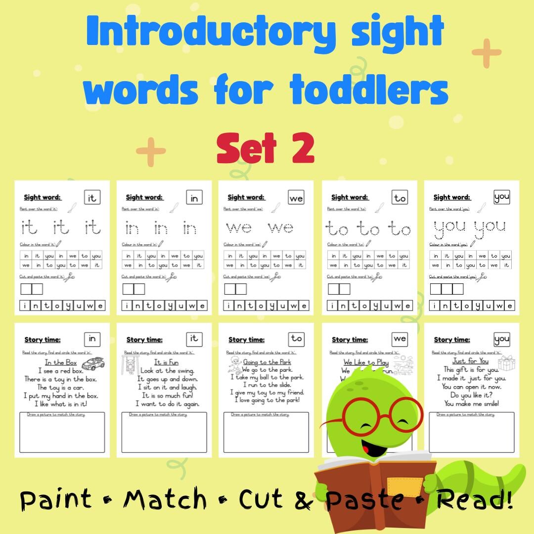 Toddler Sight Words Worksheets: Set 2 - Reading & Writing (PDF Download ...