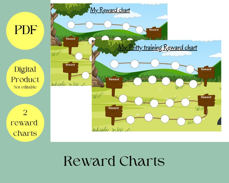 Potty Training Chart Reward Chart Jungle Reward Chart Kids Reward Chart ...