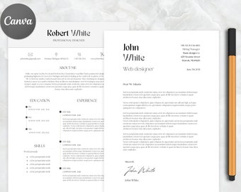 Professional Resume Template , CV Template , 2 Pages Editable ...