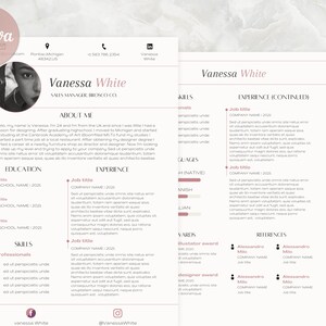 Professional Resume Template , CV Template , 2 Pages Editable ...