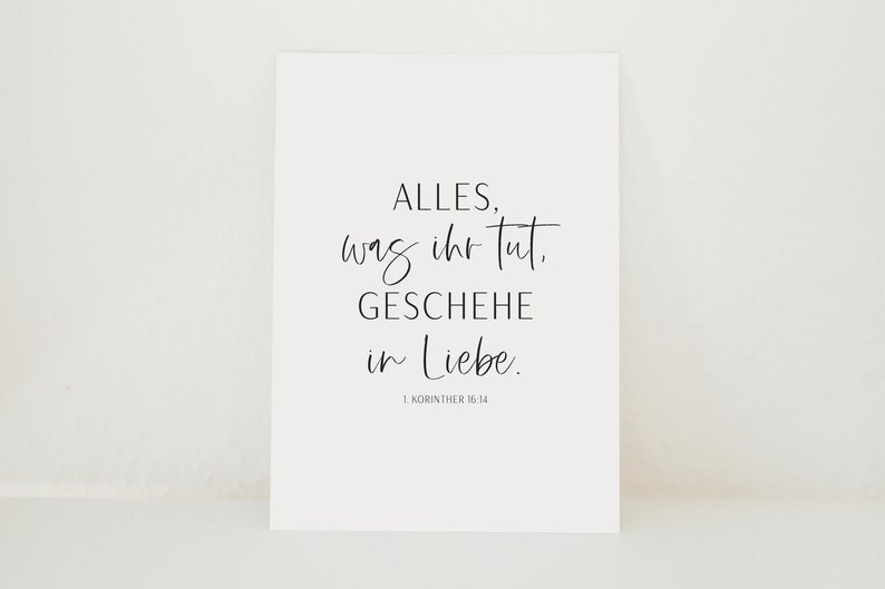 Poster Jahreslosung 2024 ALLES was IHR tut geschehe in LIEBE ...