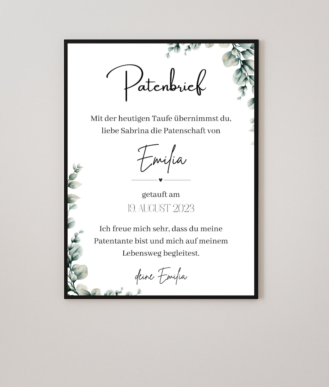 Godparent Letter for Godparents and Godmother Baptism - Etsy