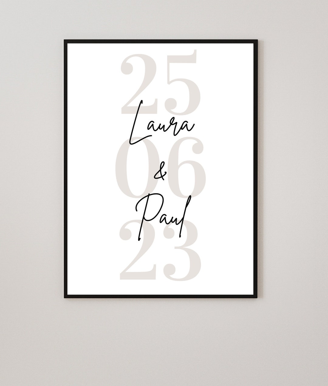 Poster Anniversary Date Personalized, Couple Poster Personalized With ...