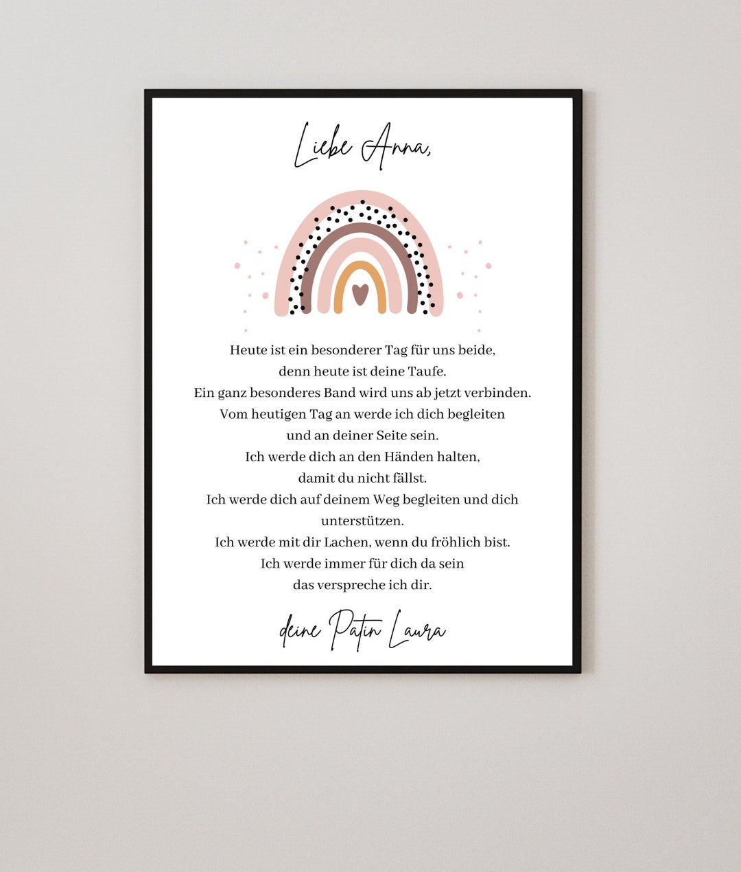 Rainbow Godparent Letter for Godchild, Godparent Letter Baptism Boy ...