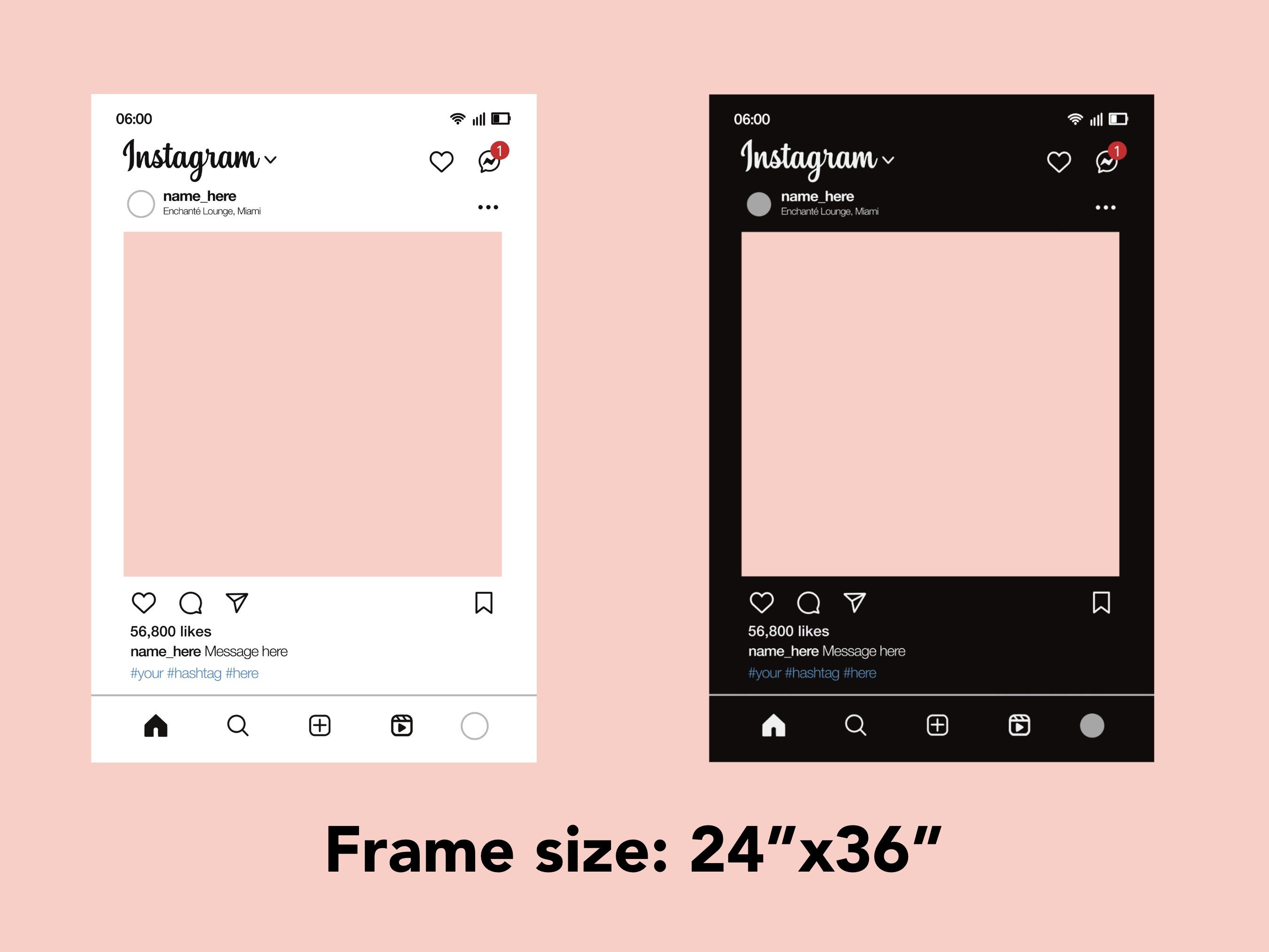 Instagram Photo Booth Prop 24x36 Social Media Cutout Photo Booth Selfie ...