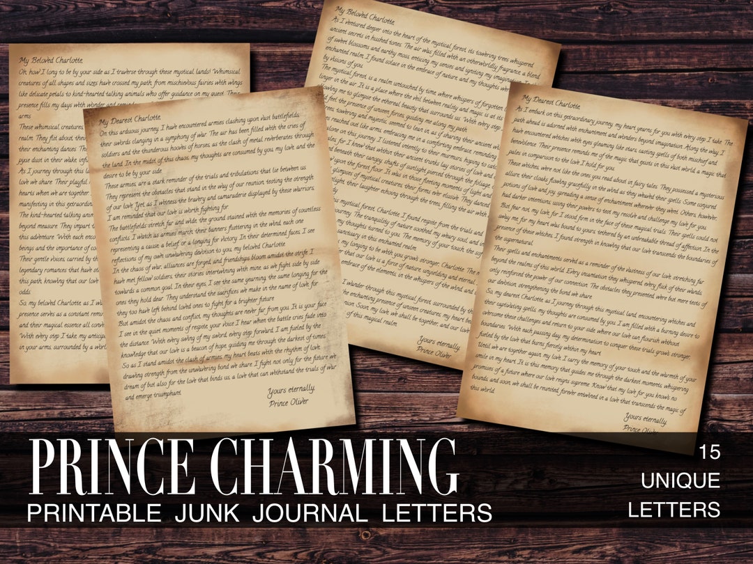 Old Junk Journal Letters Romantic Old Love Letter Page for Junk Journal ...