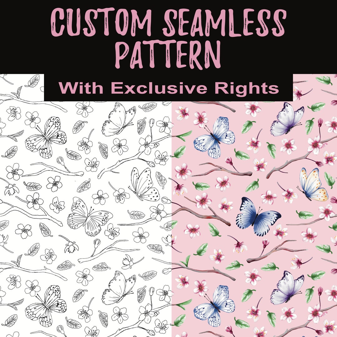 Custom Seamless Pattern Repeat Custom Print Pattern Custom Fabric Print ...
