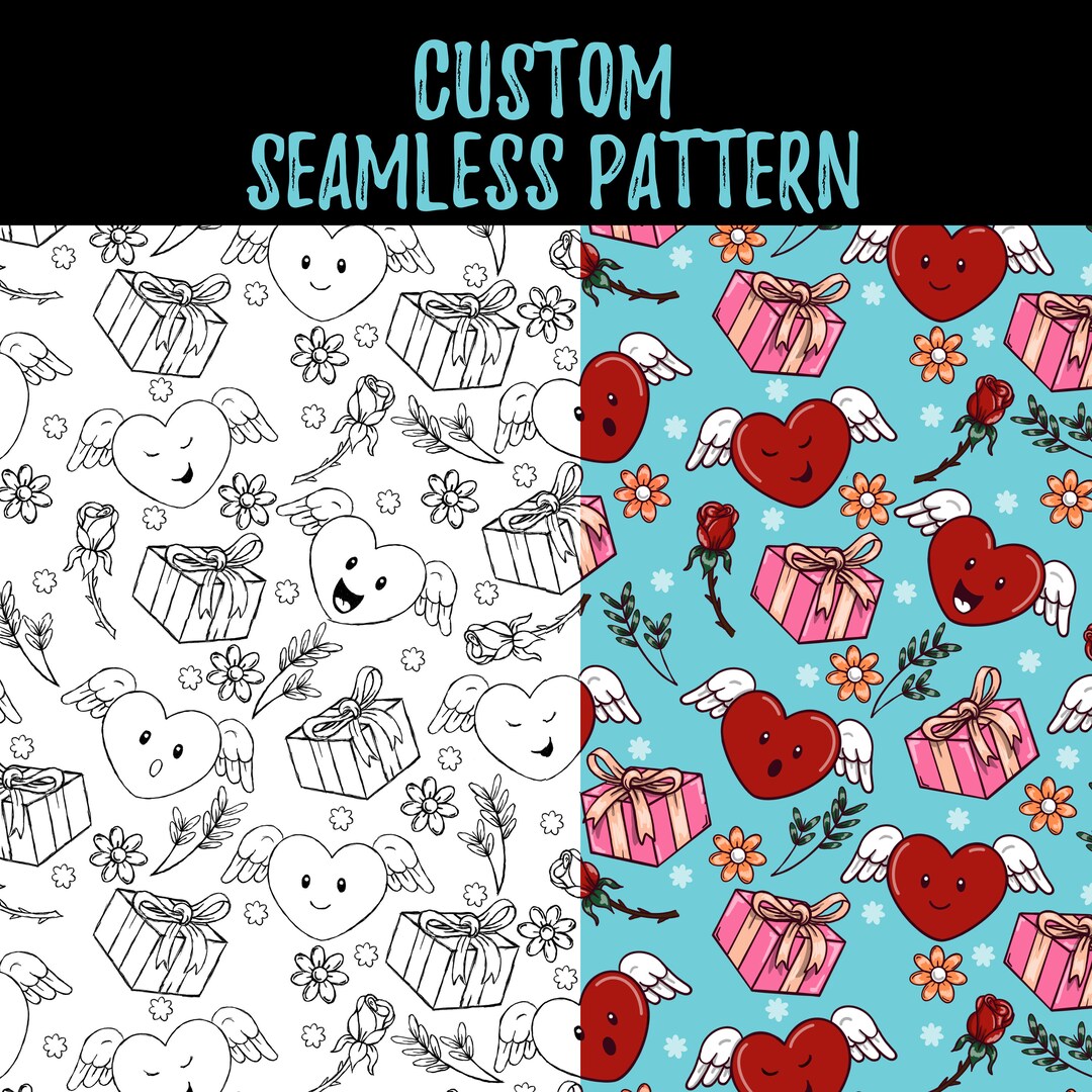 Custom Seamless Pattern Repeat Custom Print Pattern Custom Fabric Print ...