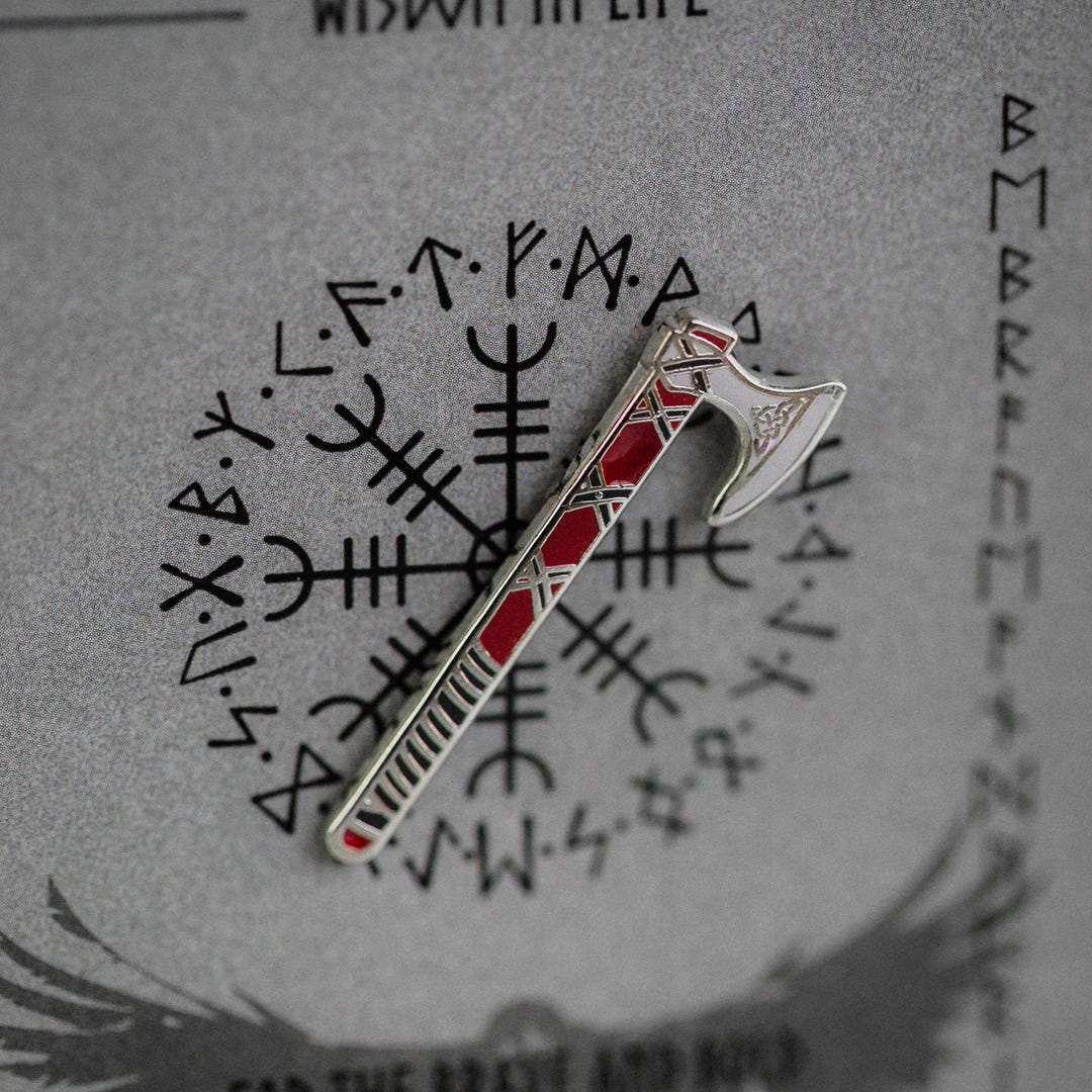 Viking War Axe Enamel Pin – Nordic Battle Weapon - Etsy