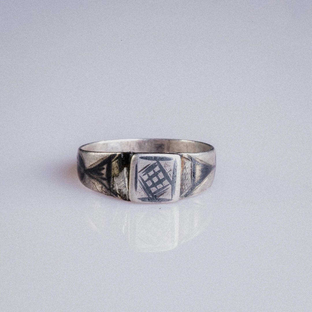 Medieval Silver Ring 'alaric' (6th-10th C. Ad) Eu 57|us 8.5 - Etsy