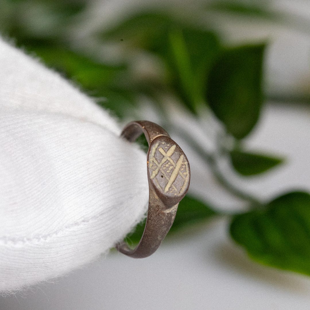 Authentic Medieval Bronze Signet Ring 'valerius' – 12th–14th Century CE ...